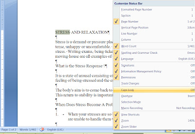Microsoft Office 2010: MicroSoft Word 2010 Screen Layouts