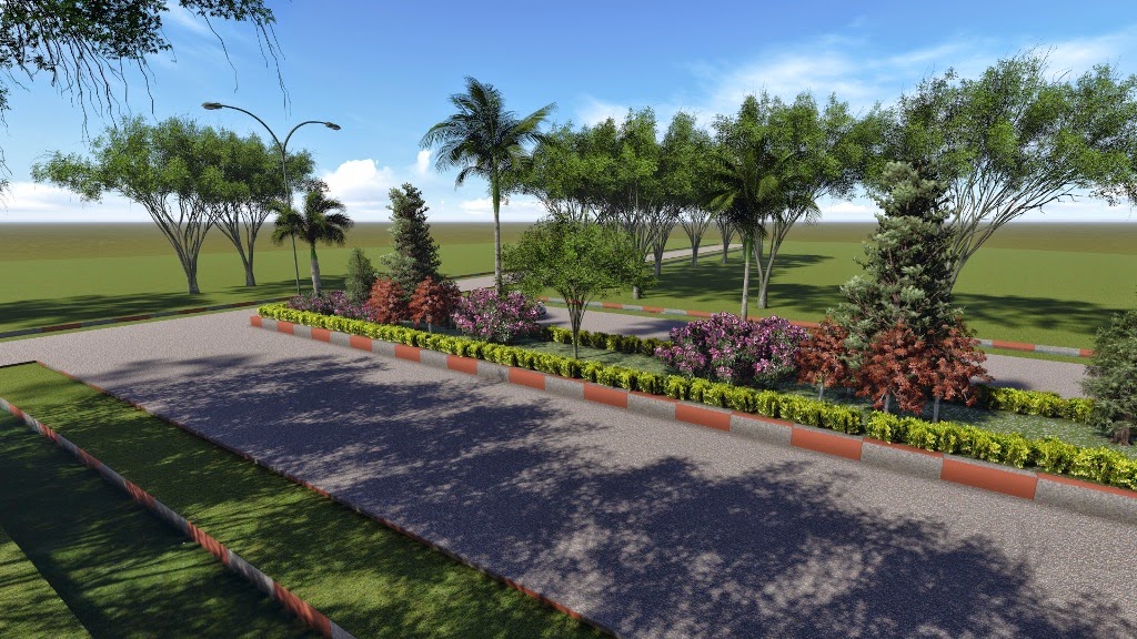 Desain Taman Median Jalan - Homecare24