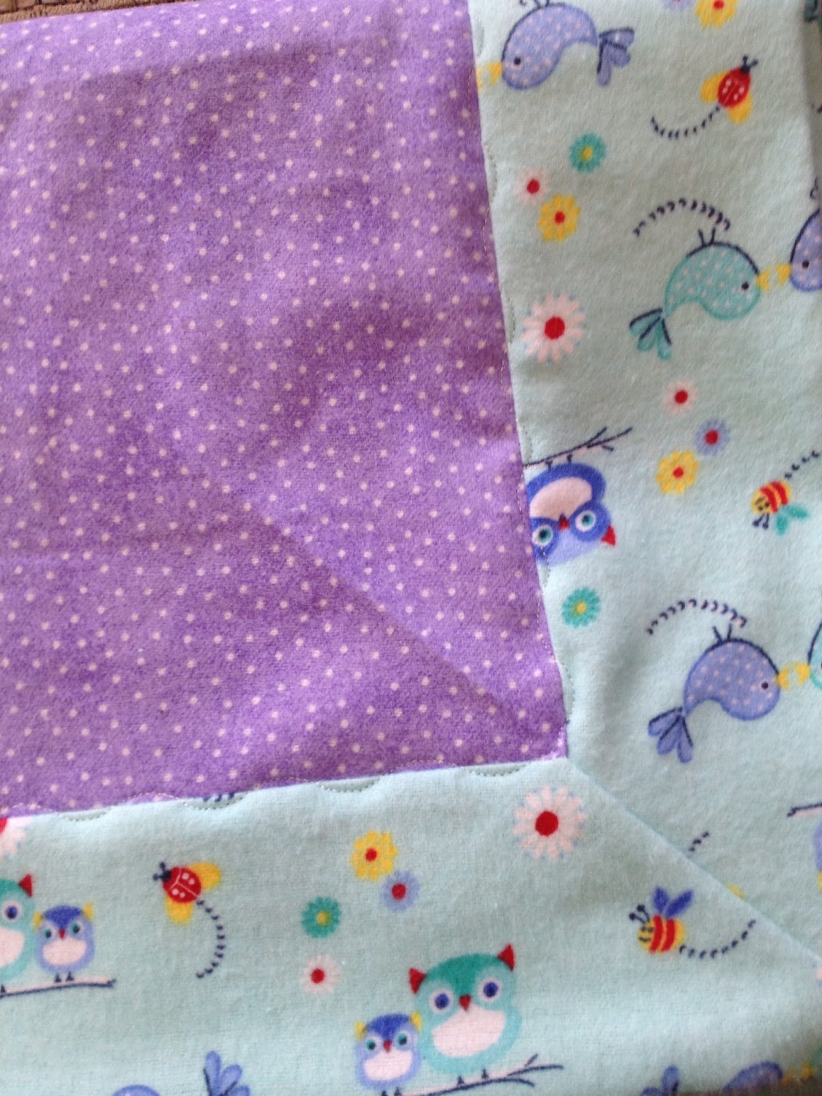 My Sewing Room: Another self-binding baby blanket