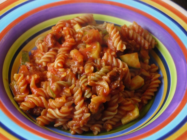 Clockwatching Tart: Fusilli with Lamb Sausage Ragout