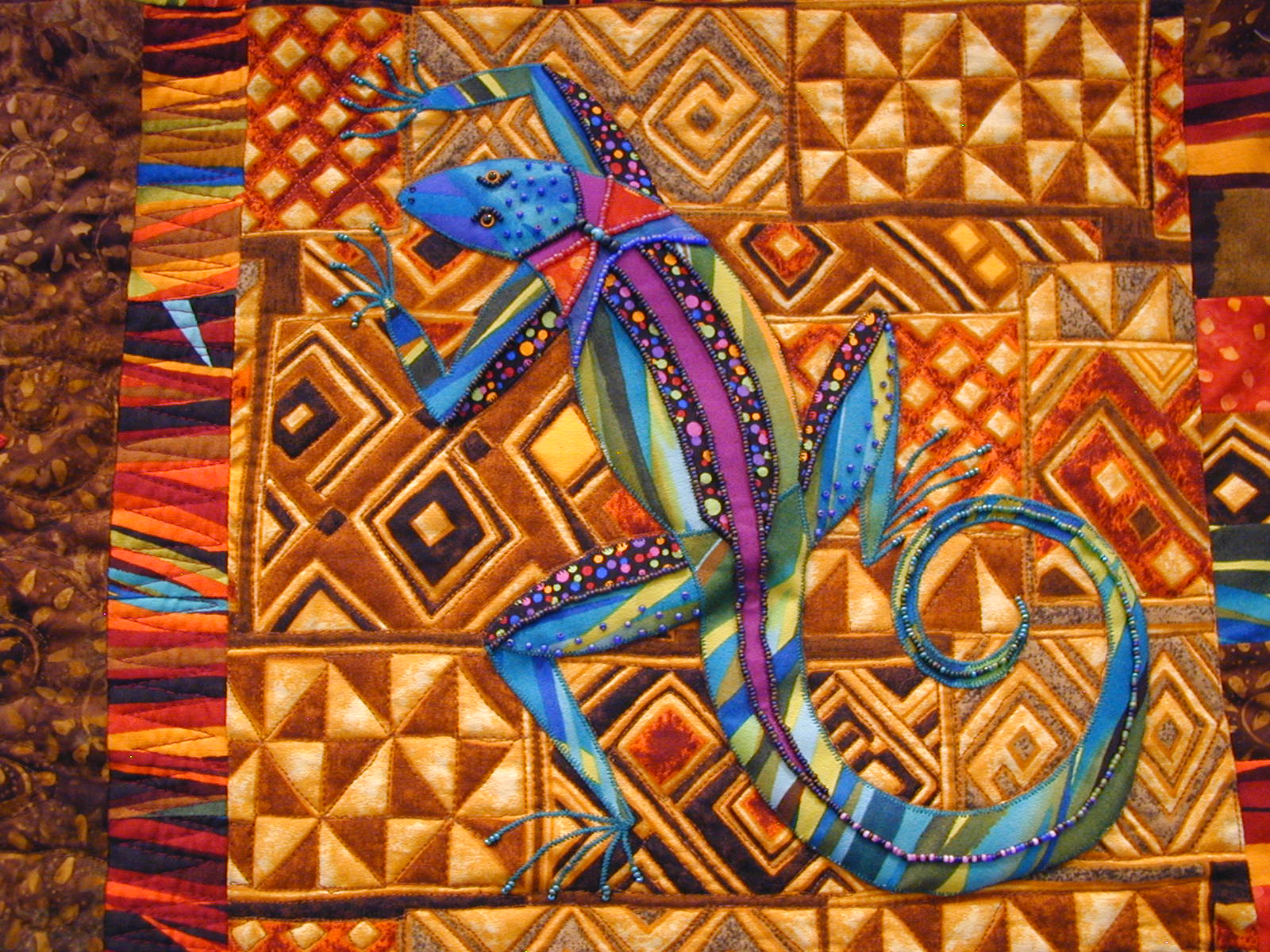Moonbear Longarm Quilting: Leapin' Lizards! ~ PIQF 2015