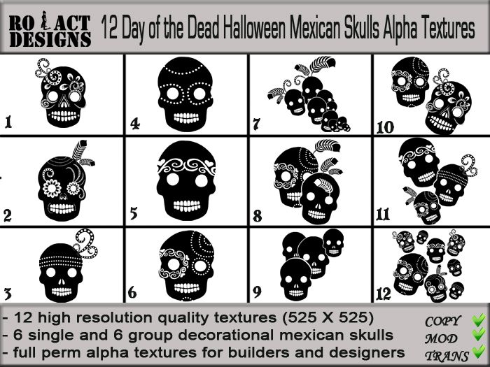 Ro!Act Designs: ..::RO!ACT::..DESIGNS Builder's Kit: 12 Day of the Dead ...