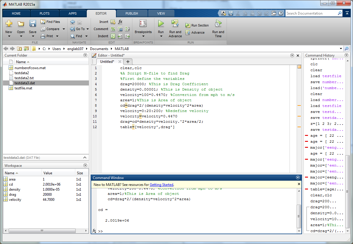 LCHENENGR7: Class #3 Week 2 Tuesday September 1 2015