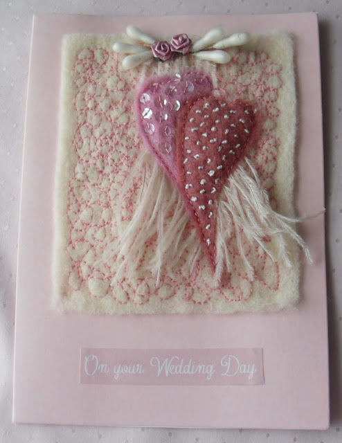 Feltissimo : Wedding day cards made from handmade felt, vintage fabrics ...