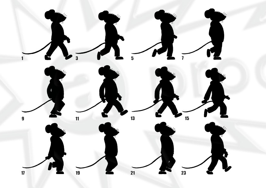 A Productions Ltd: An Anthropomorphised Mouse Walk Cycle