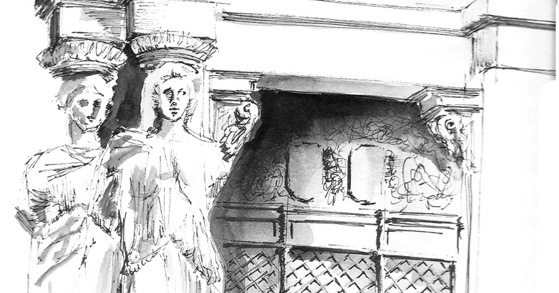 Desenho Clássico: Cariátides