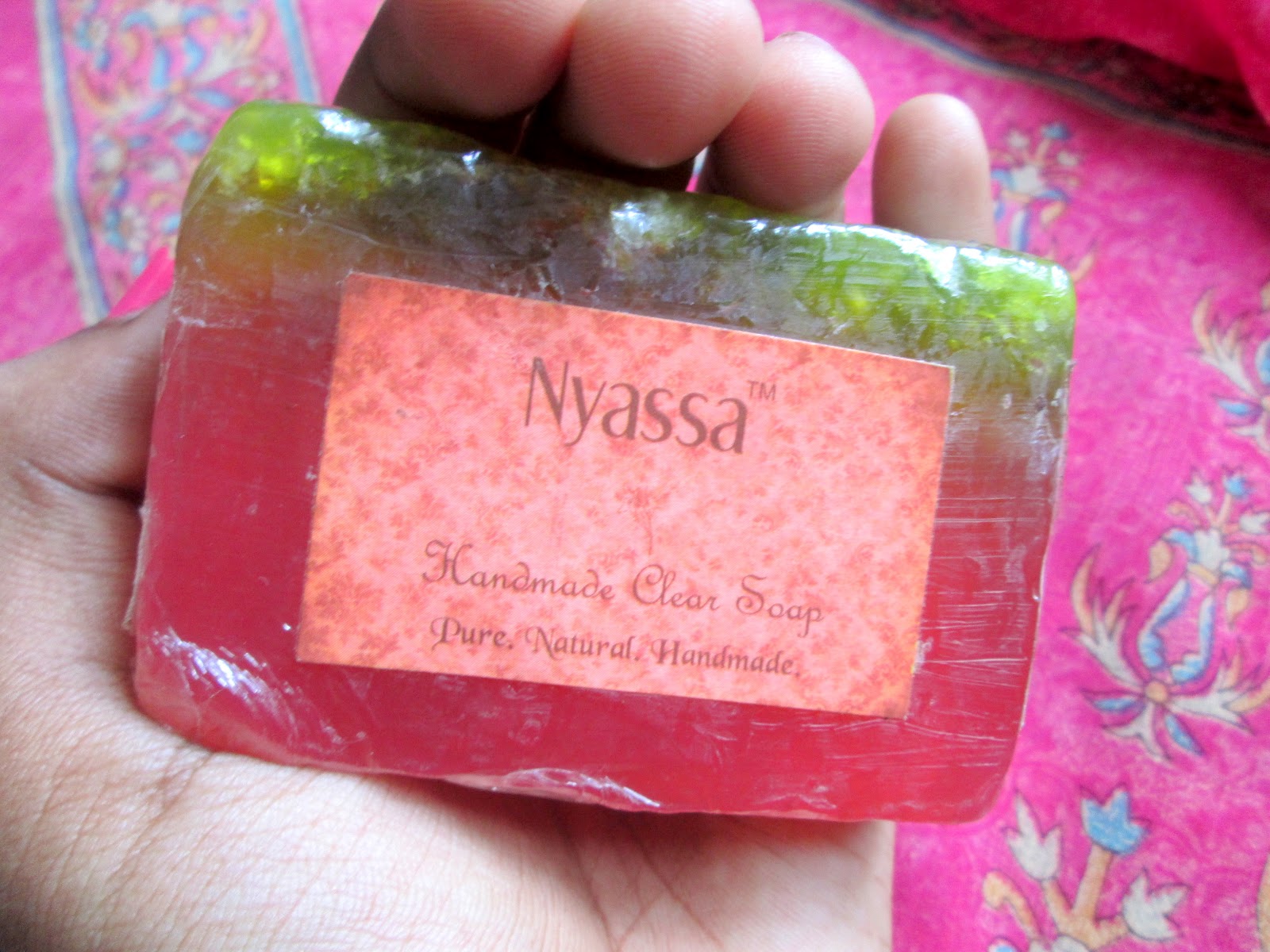 Nyassa Handmade Clear Soap in Fresh Raspberry Review
