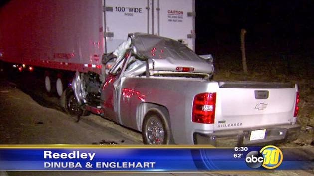 Pickup Truck Crashes Into Big Rig near Reedley | Nelson & Rozier, LLP