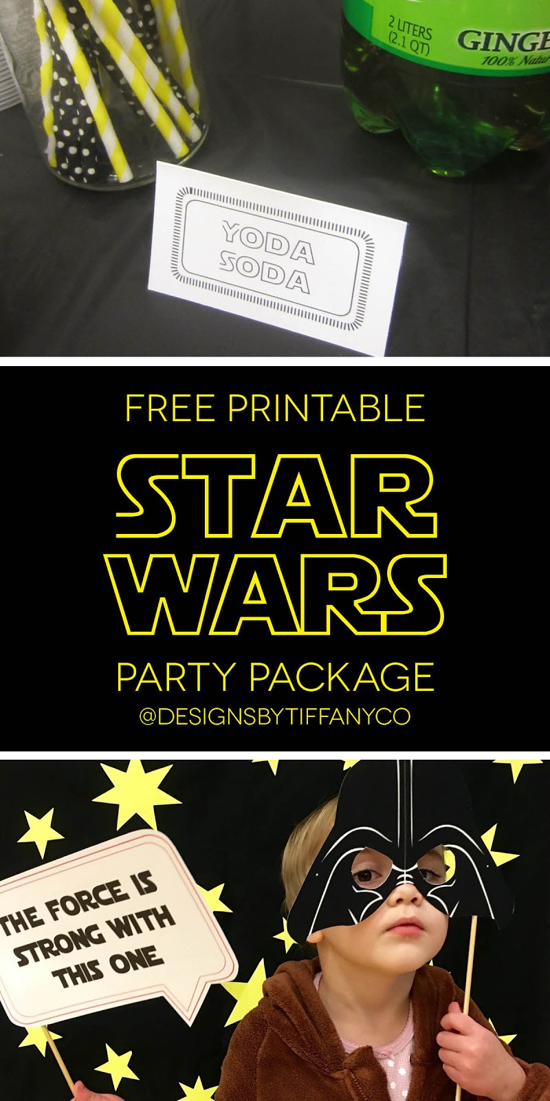 Freebie: May the Fourth Be With You Party Printables - Designs by TiffanyCo