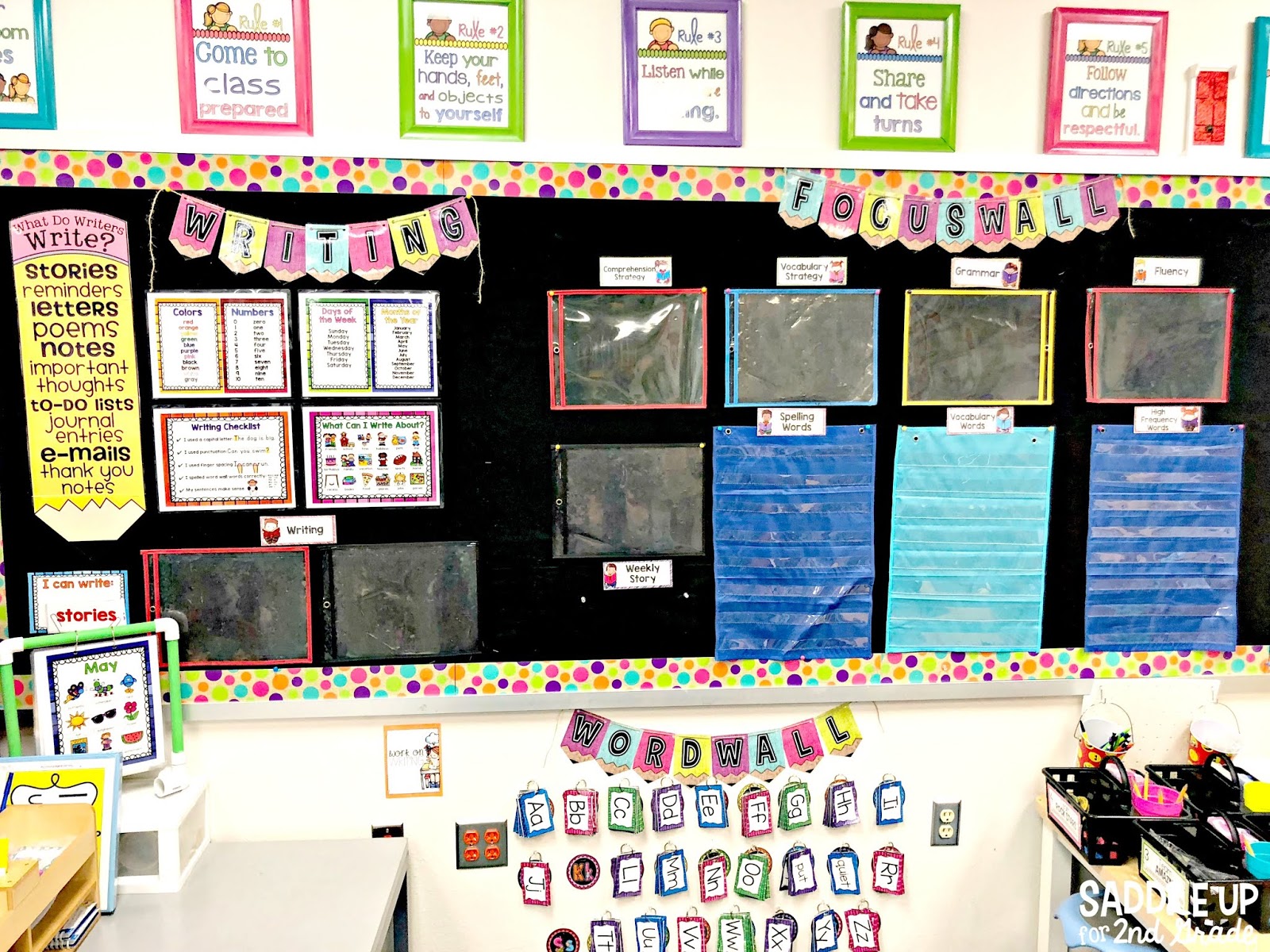 Classroom Tour: Burlap and Brights - Saddle Up for 2nd Grade