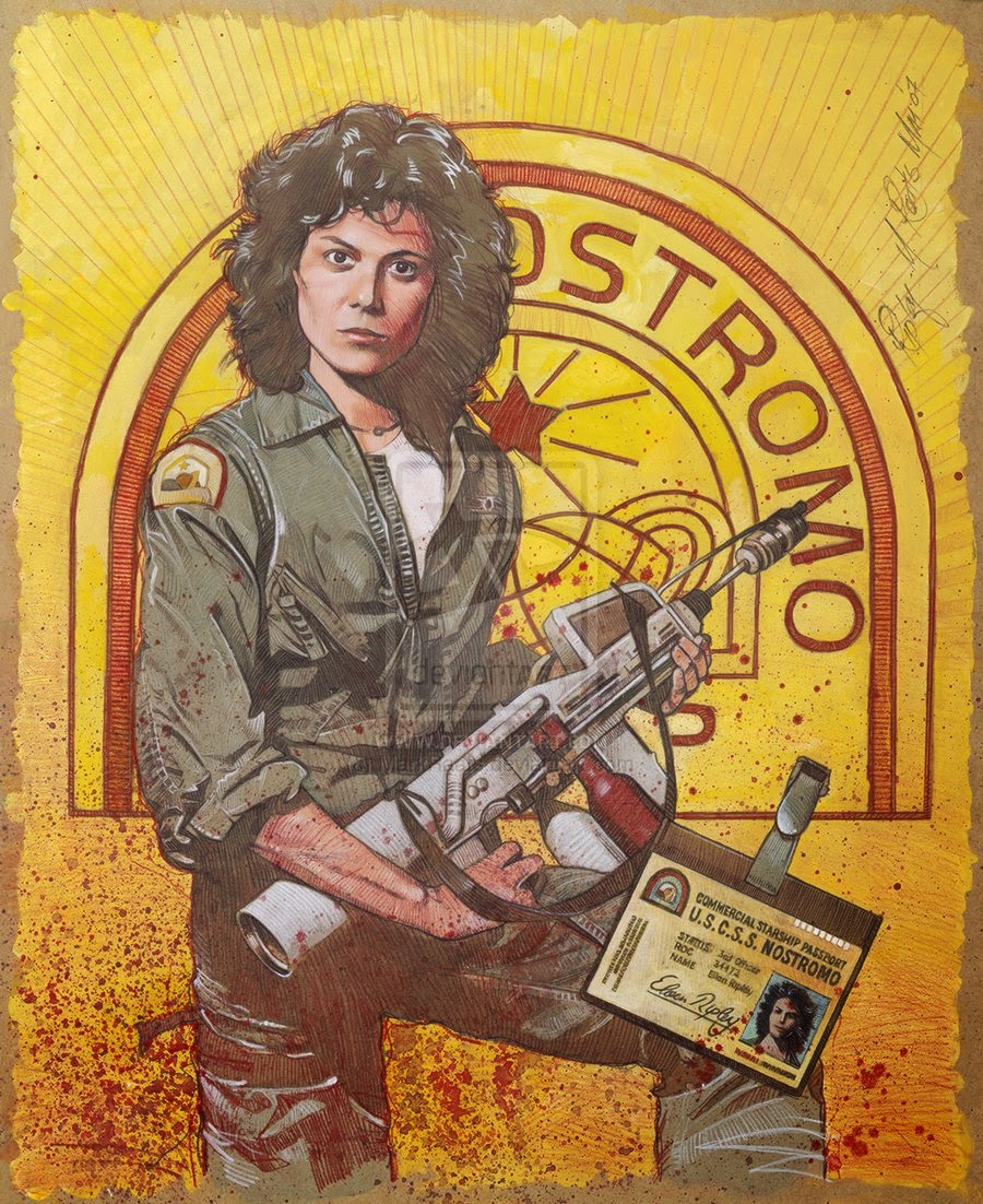 The Geeky Nerfherder: Cool Art: 'Ellen Ripley' by Mark Raats