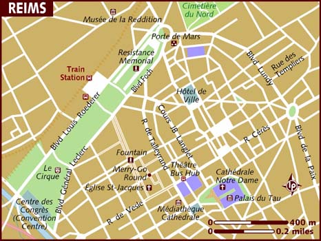 Tô indo para a França: MAPA - cidade de Reims
