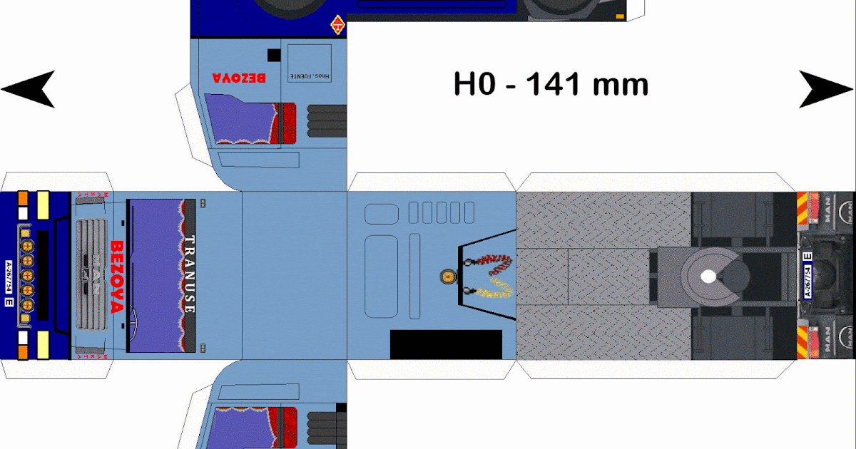 SP. Papel Modelismo: PaperCraft MAN Truck - Bezoya