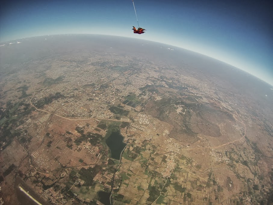 My Skydiving experience and photos at Mysore, India - eNidhi India ...