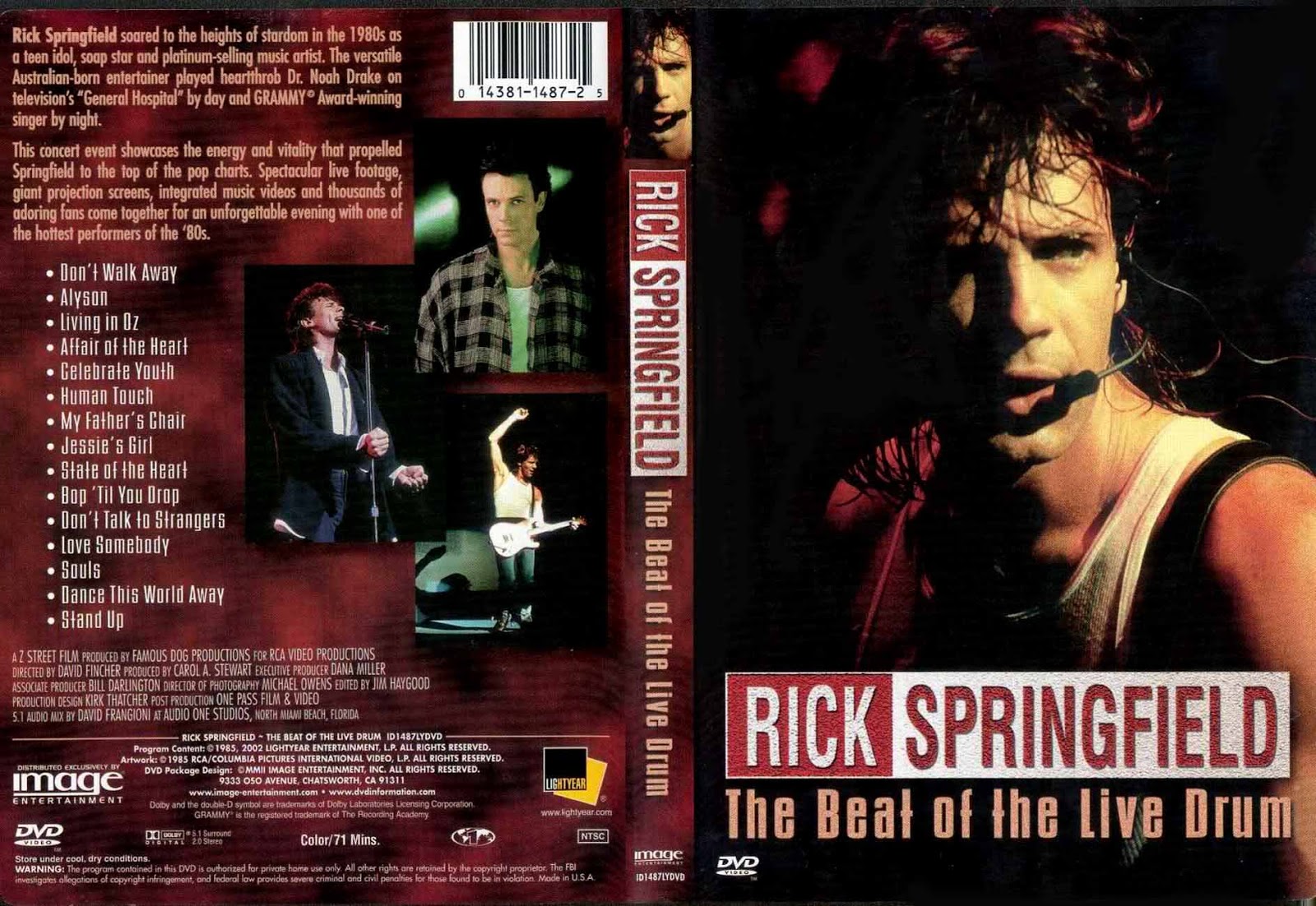 YOUDISCOLL: Rick Springfield - The Beat of The Live Drum (1985)
