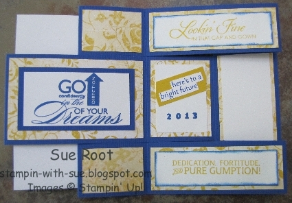 Stampin' With Sue: Graduation Tri-fold Shutter Card