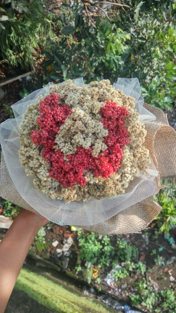 Buket Bunga Edelweis Kustom Inisial Nama Eksklusif - Bunga Edelweis ...