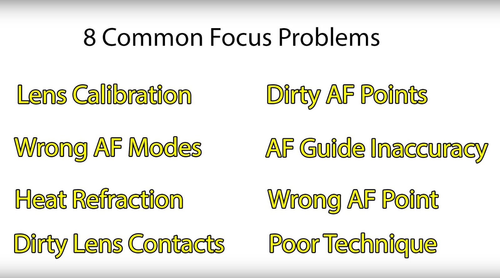 Solving AF Problems: 8 Common Autofocus Problems And Their Solutions - Photography Blog Tips ...