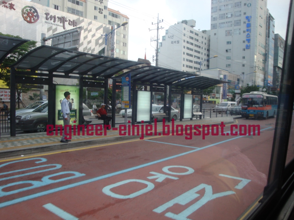 Philippine Transportation Photos: Korea: Bus and Bus Stop in Downtown Busan