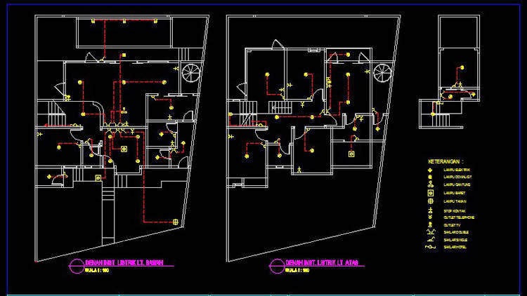 Download Denah Instalasi Listrik File Autocad Via Google Drive - Riset