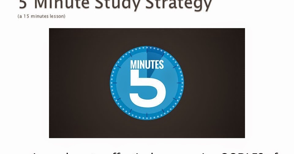 How to Study Using the 5 Minute Study Strategy | The Learning Cafe