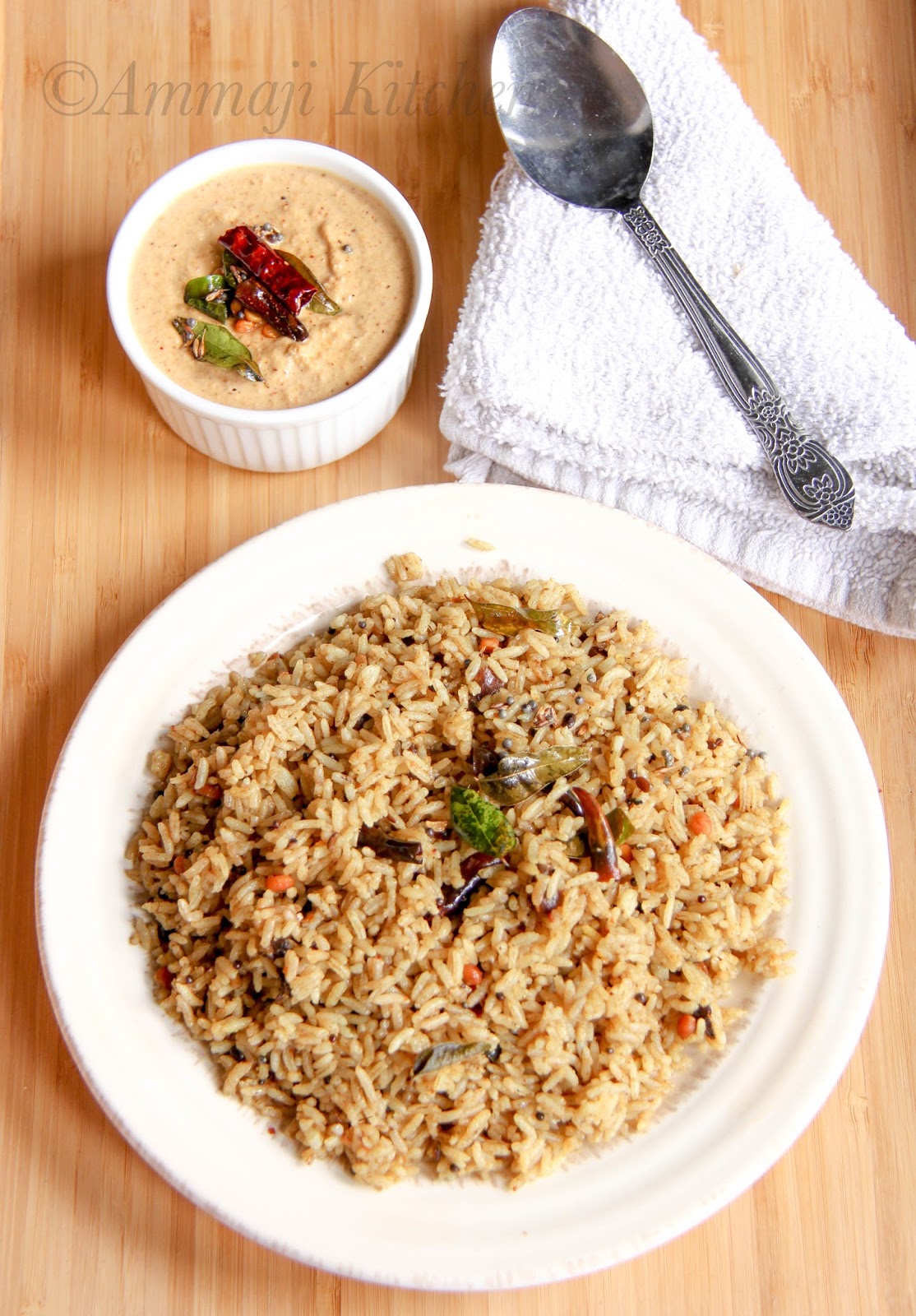 Pulihora | Puliyodhara | Chitranna | Tamarind Rice | Indian Food ...