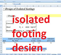 isolated footing design excel sheet 1 - Civil engineering program