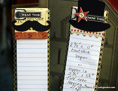 crafty goodies: Try It Tuesday~guy note pads!