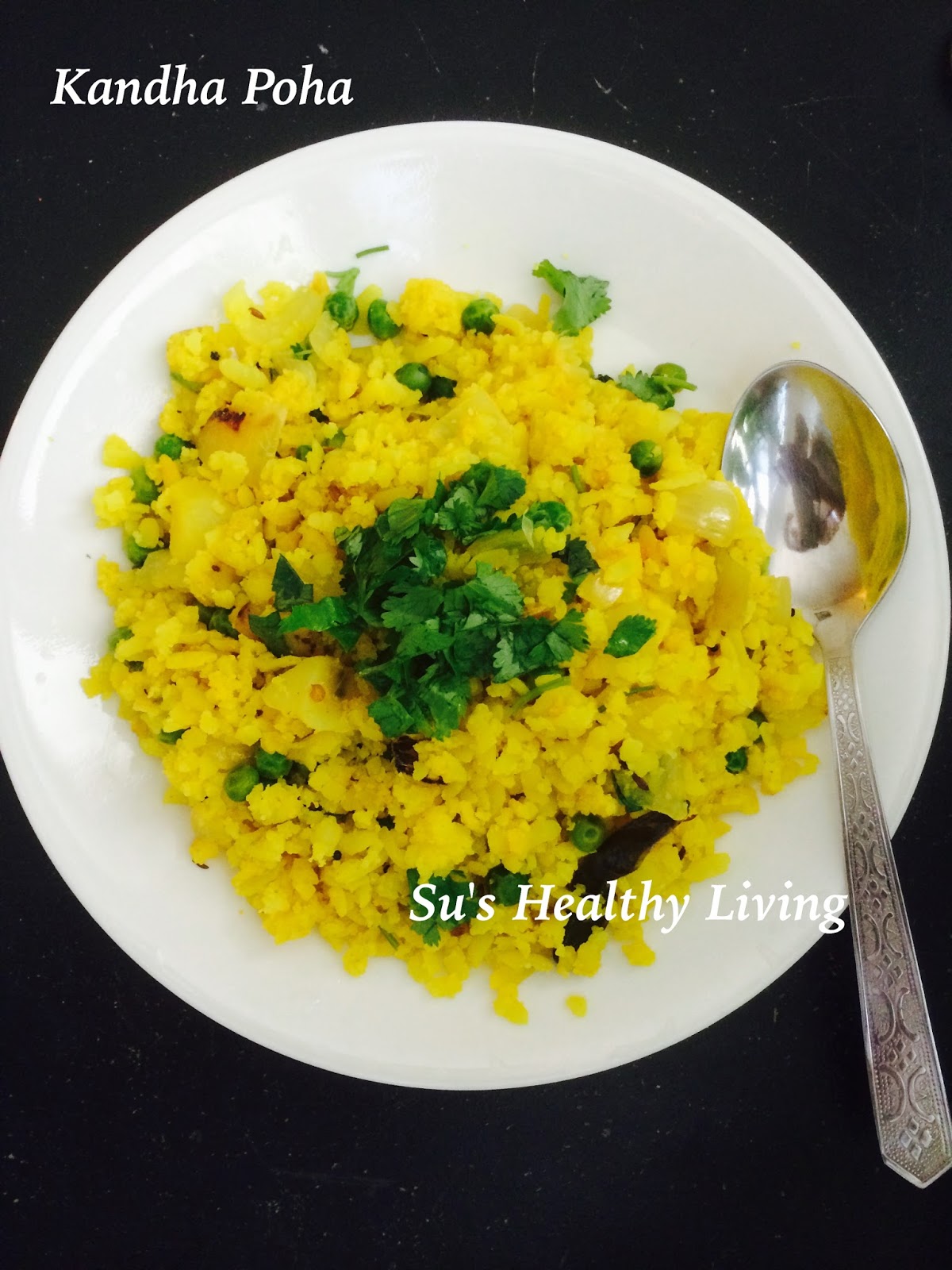 Su'sHealthyLiving: Kandha Poha ( Beaten Rice Pilaf); Meatless Monday