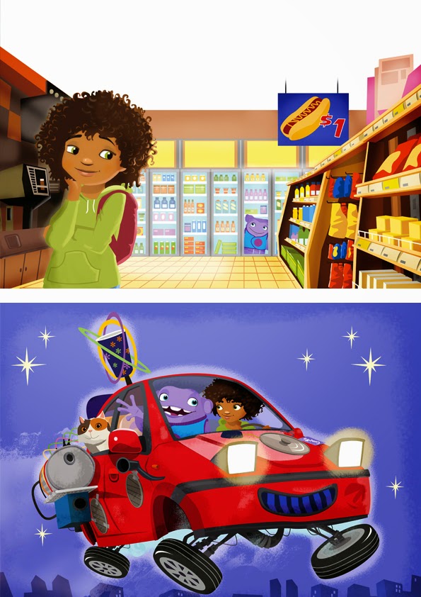 Book Illustrations for Dreamworks "Home"