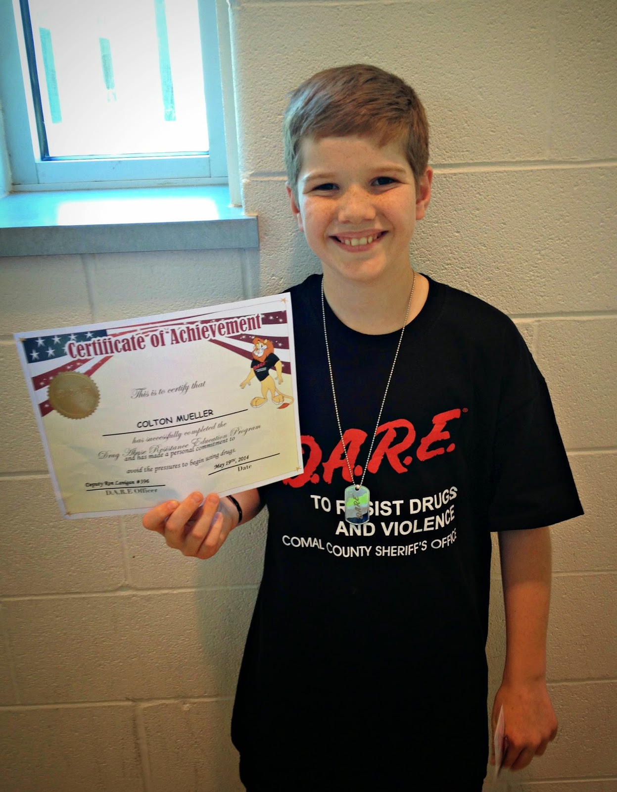 Messages From The Muellers: DARE graduation