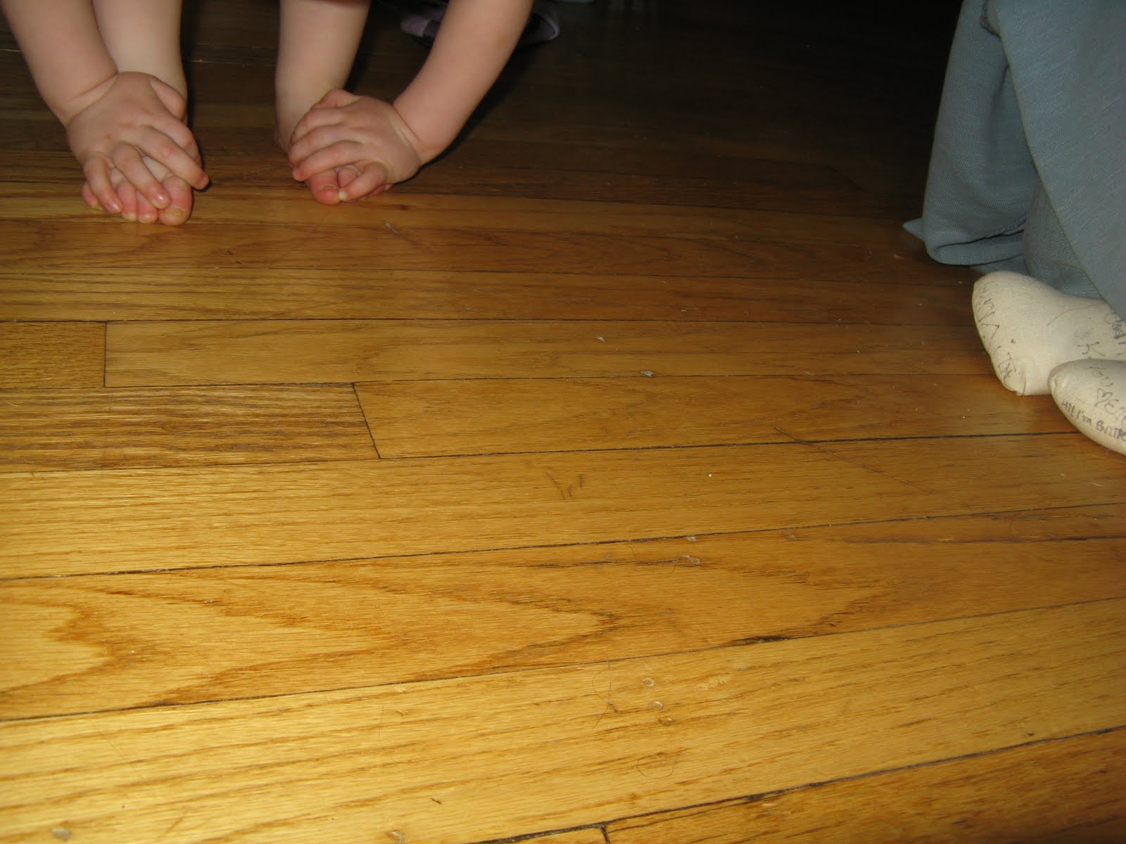 Becoming SuperMommy: The Pitter Patter THUMP of Little Lubricated Feet