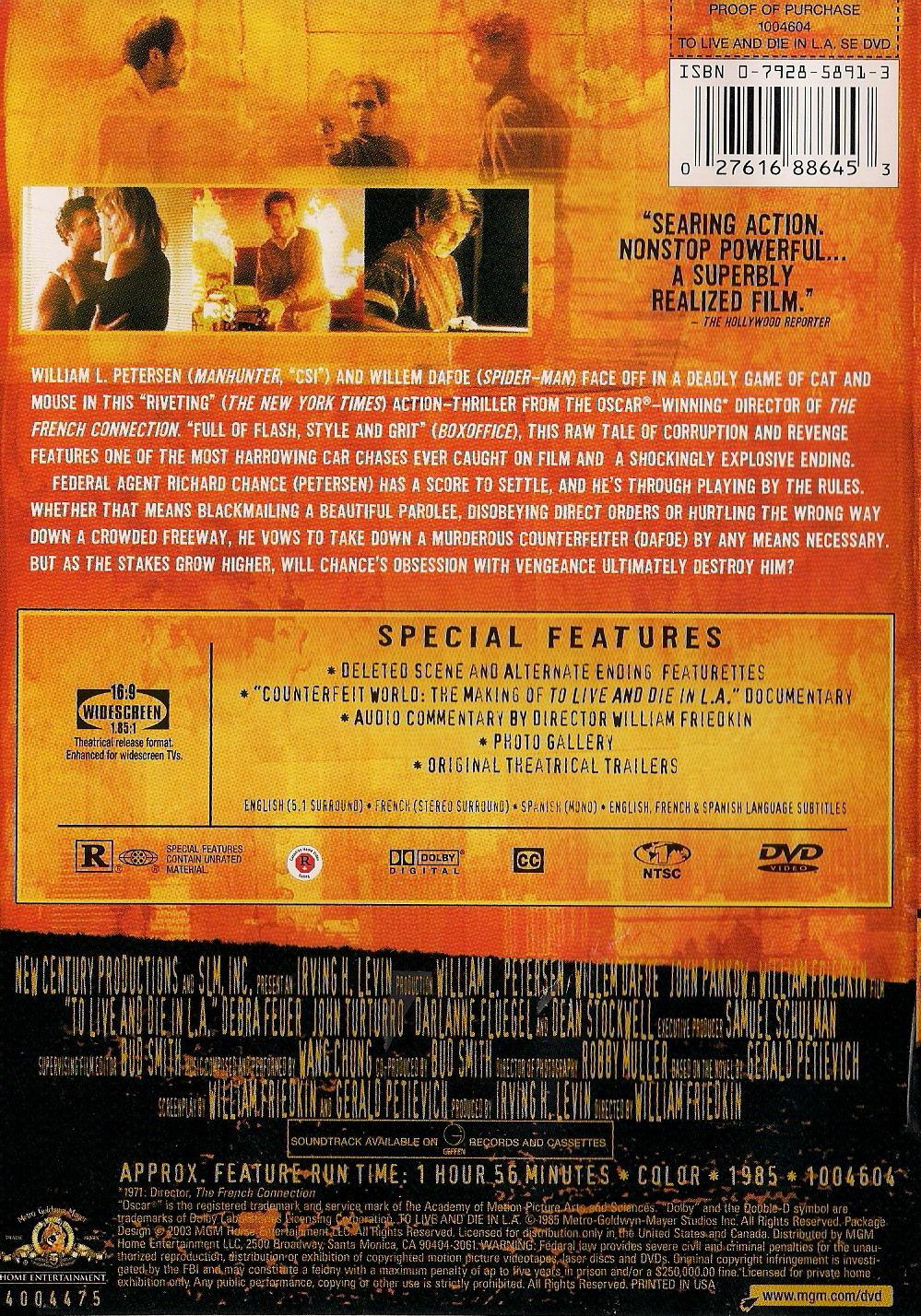 blu-ray and dvd covers: TRAILER TRAUMA 2 BLU RAY, TO LIVE AND DIE IN L ...