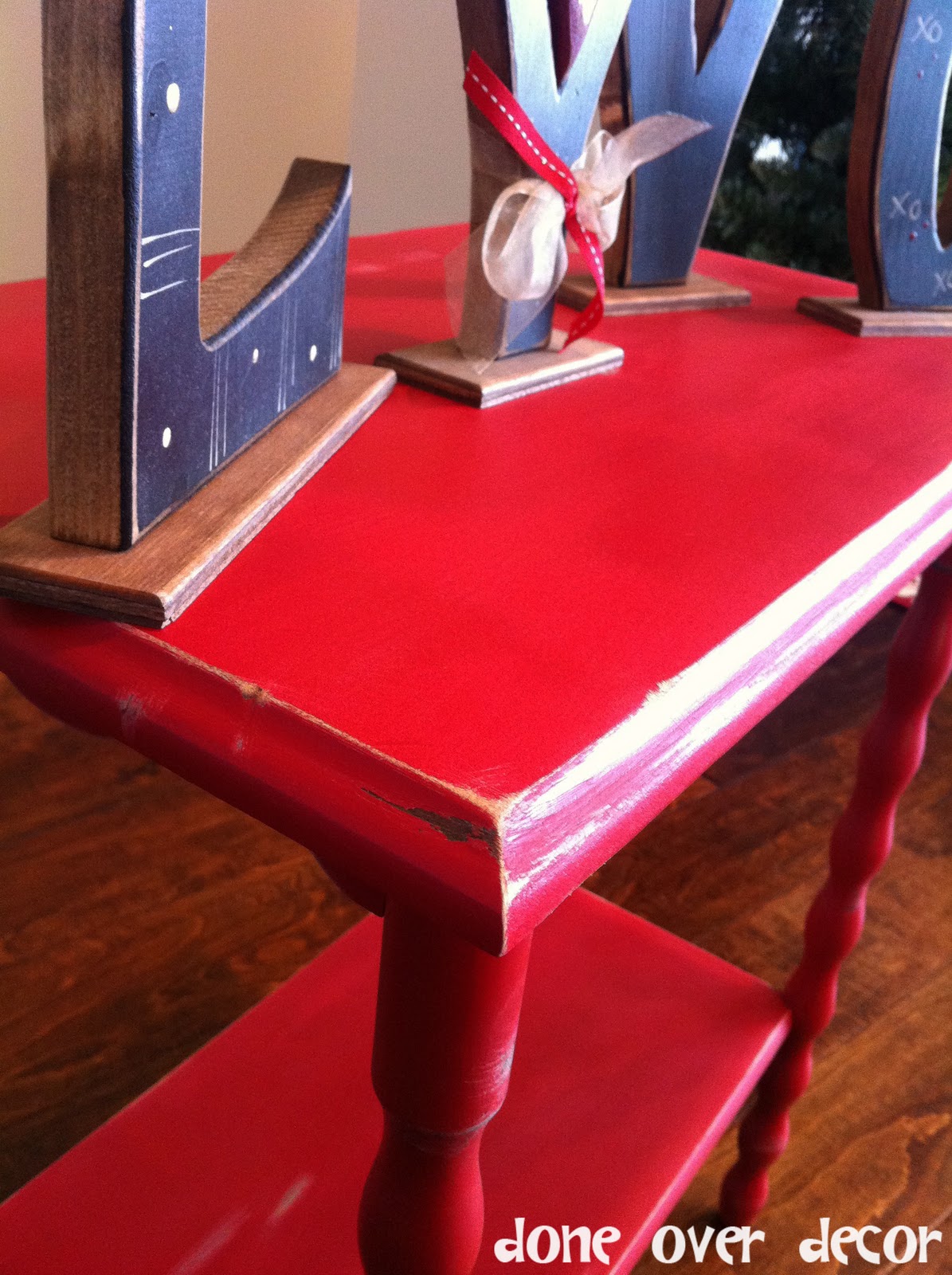 A Painted Nest: Custom Order | Red Accent Table
