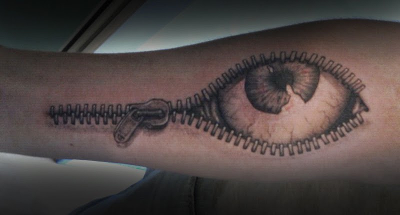 Zipper tattoo ideas