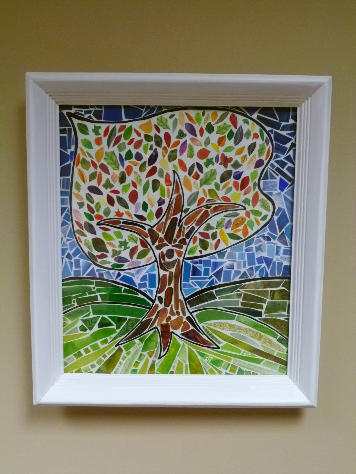 Painting on the Ceiling: DIY Art: Mosaic Tree Video
