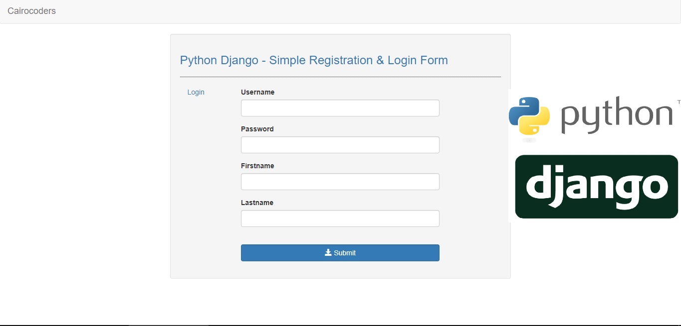 Python Django Simple Registration And Login Form Tutorial101