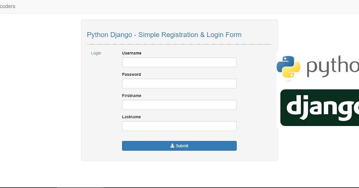 Python Django - Simple Registration & Login Form | Tutorial101