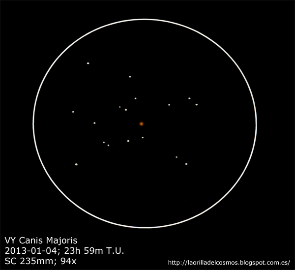 La orilla del Cosmos: VY CMa - Hipergigante Roja en Canis Major
