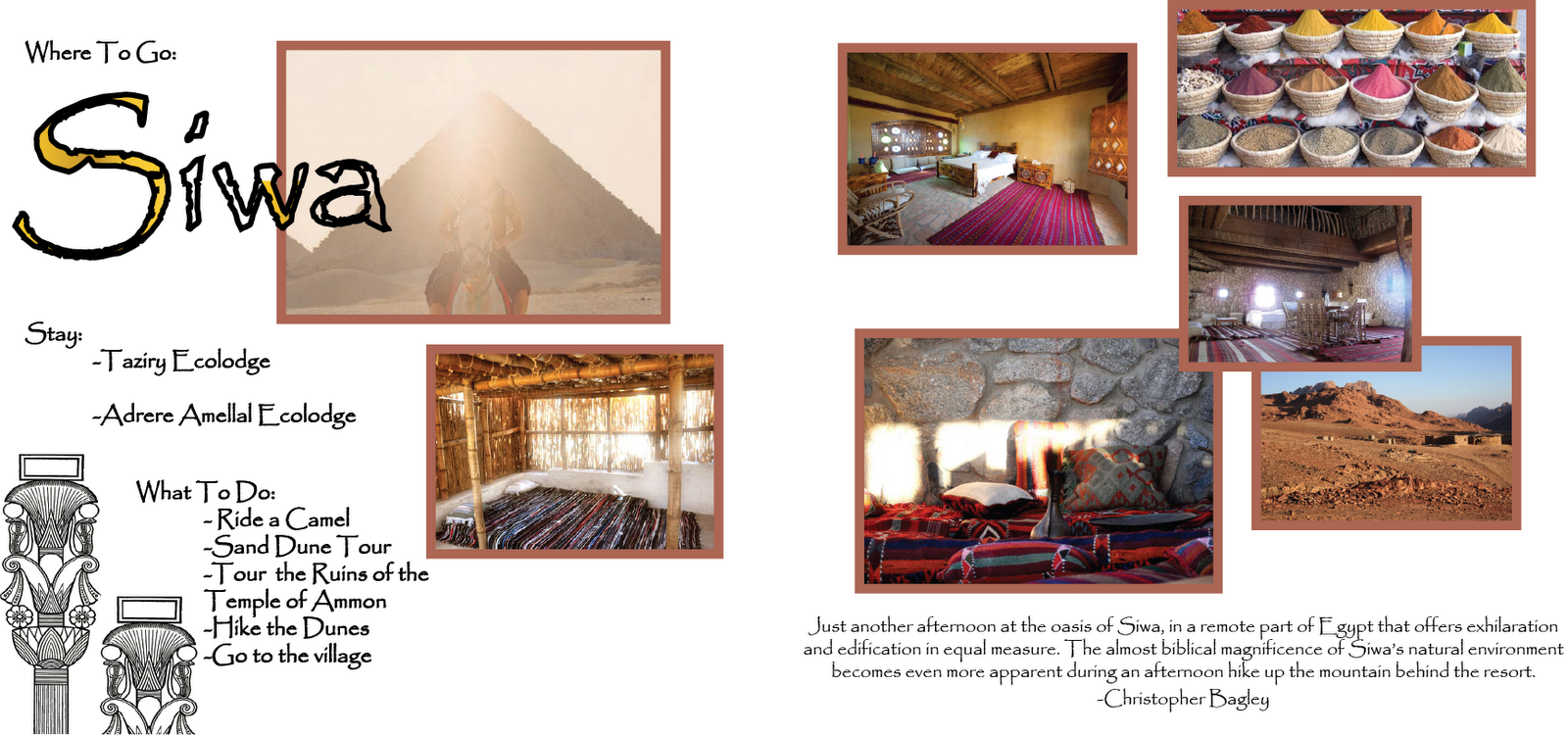 Bec: Freelance; Travel Brochure; Egypt