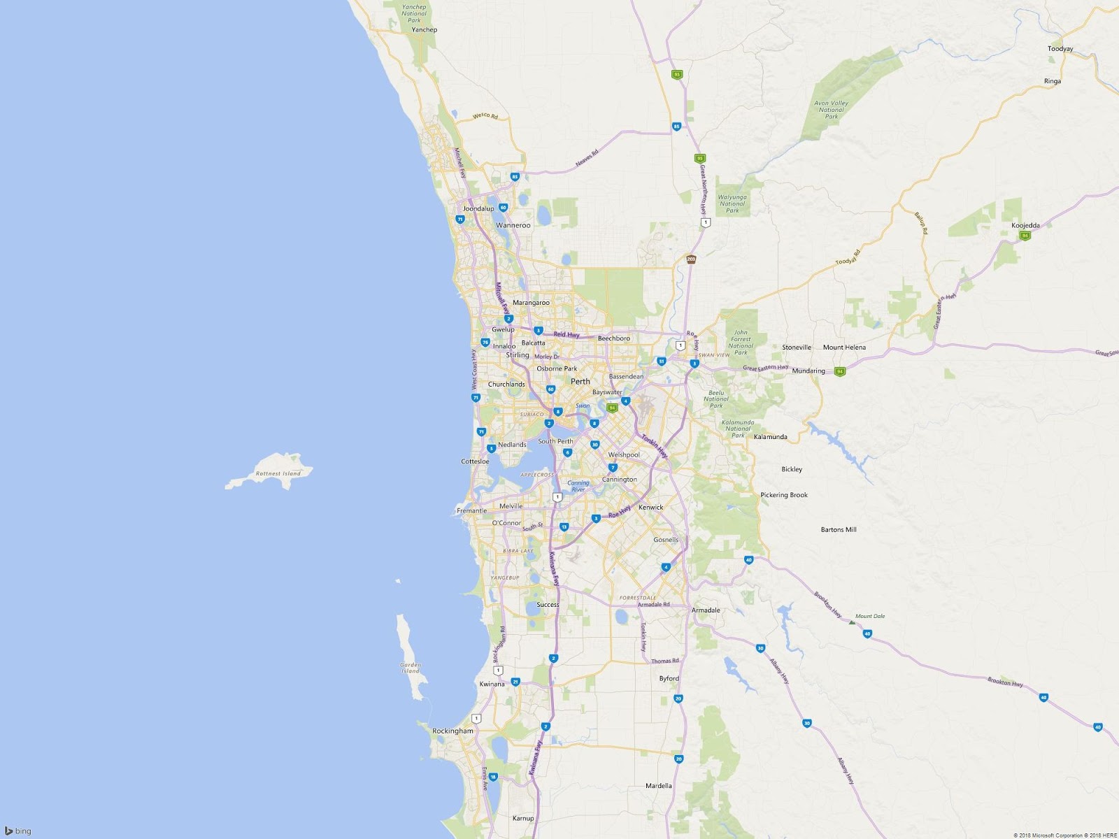 Perth Map Free Download