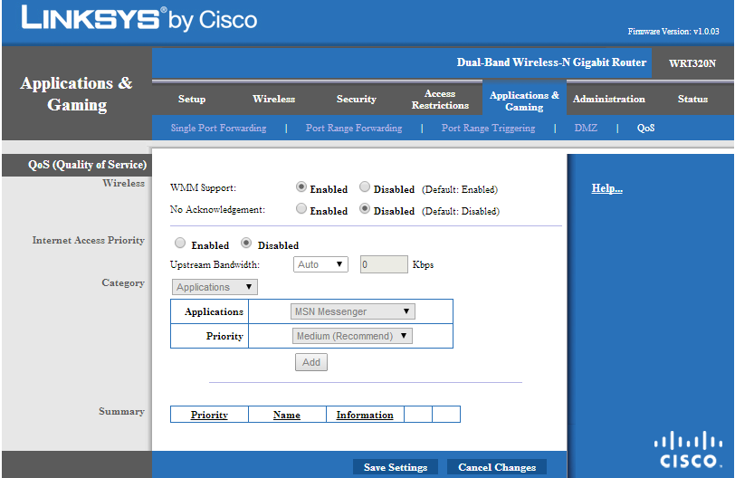 Setup Upstream Bandwidth Using Qos On Linksys Wifi Router Netraks