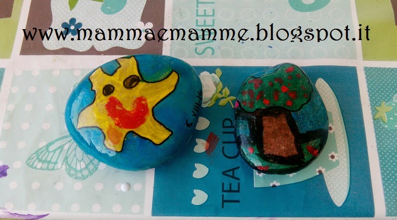 mammaemamme: I SASSI COLORATI DAI BAMBINI
