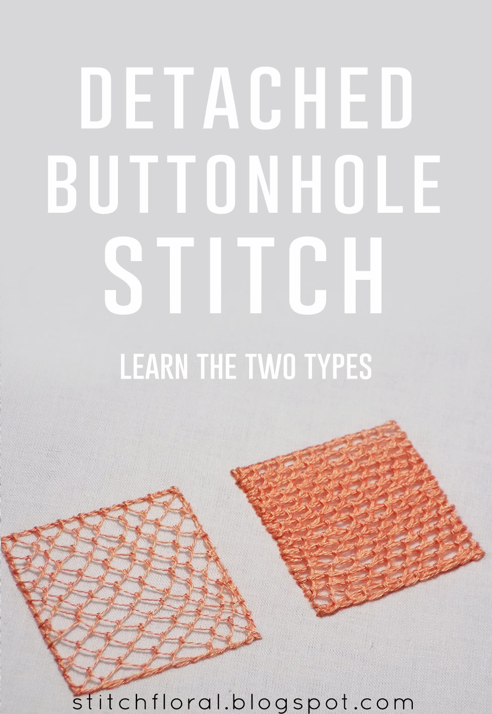 Detached buttonhole: learn the two types - Stitch Floral