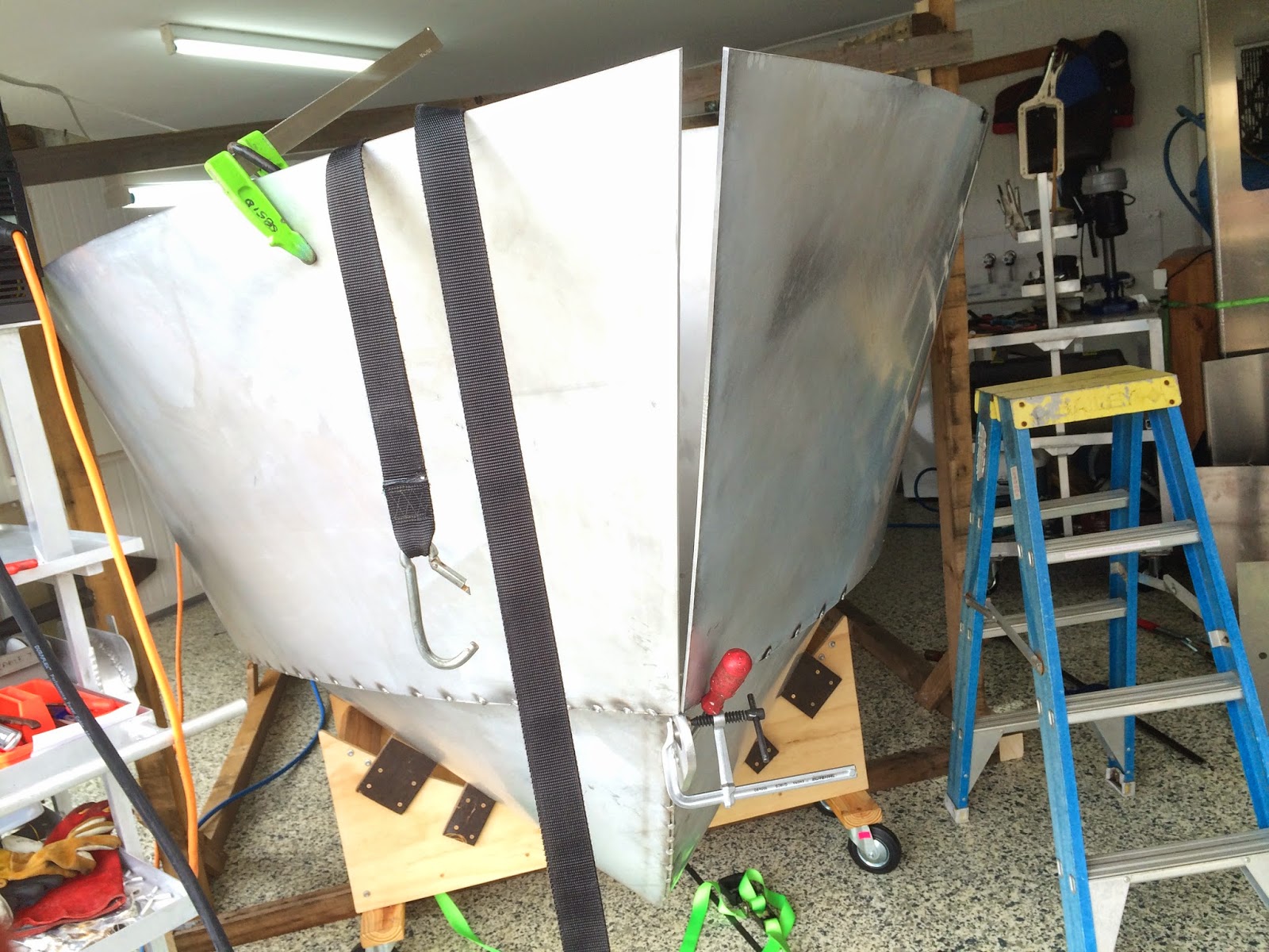 CNC Marine 5m (5.75 Overall) Plate Boat Build: Sides on. Anchor well ...