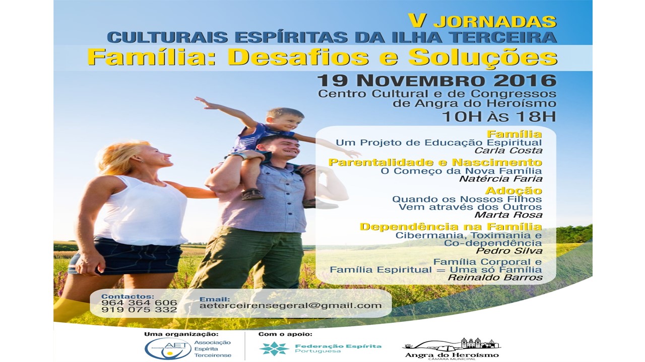 Associação Espírita Terceirense: Cartaz - V Jornadas Culturais ...