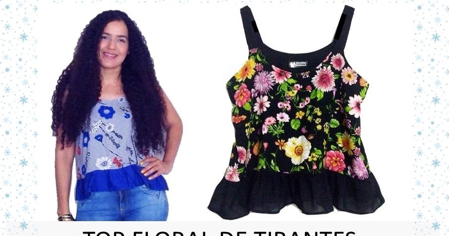 TOP FLORAL DE TIRANTES