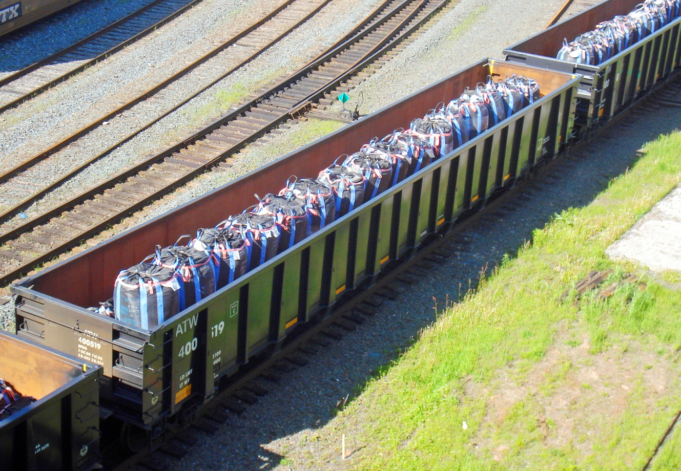 Trackside Treasure: CN Bagged Gondola Loads Halifax-Fort Saskatchewan