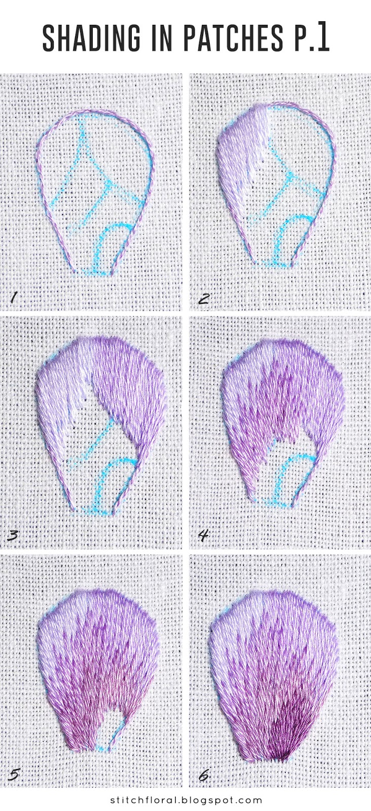 Needlepainting tips part 5: shading in patches - Stitch Floral