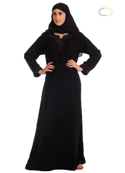 Readymade Abaya Collection 2013-14 | Islamic Abaya Designs | Long Black ...